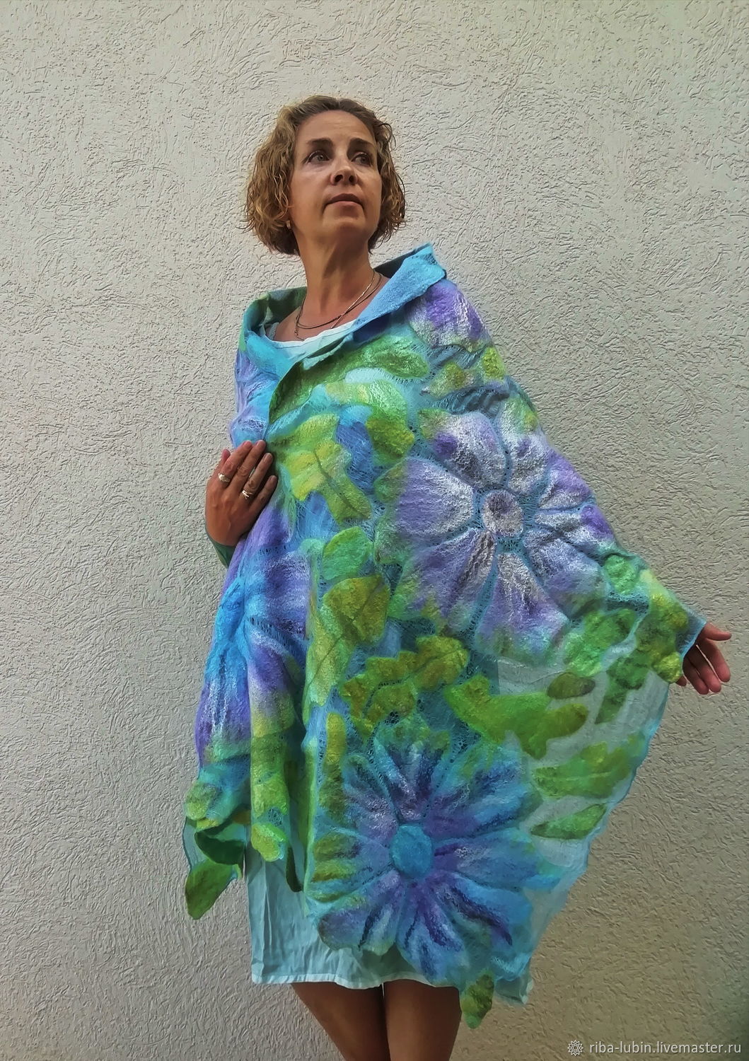 Палантин валяный "Холодная весна" в интернет-магазине Ярмарка Мастеров ...