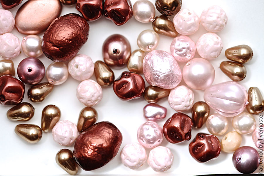 Czech Glass Pearl Mix Pink в интернет магазине на ярмарке мастеров