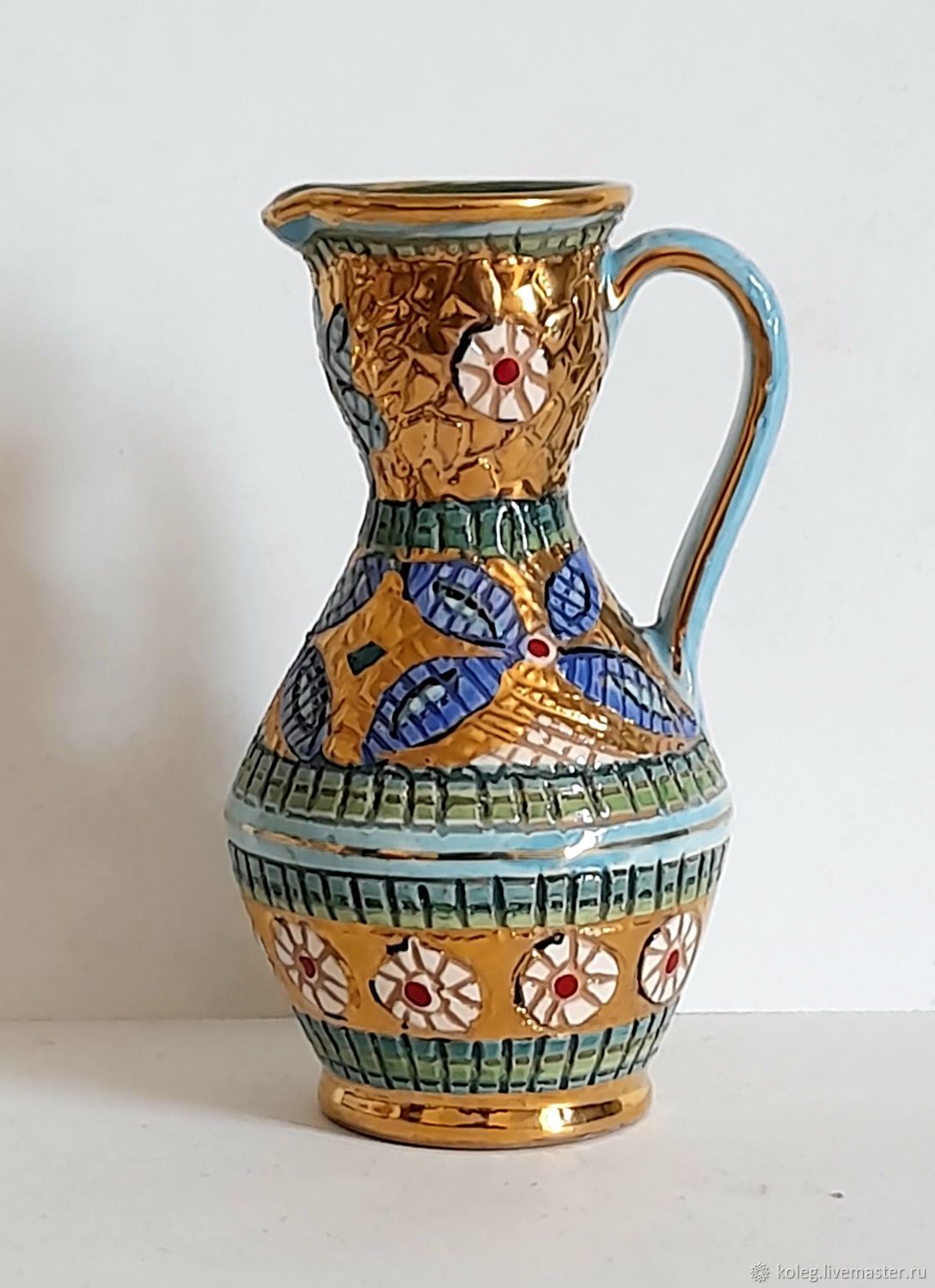 Винтаж: ИТАЛИЯ Mario Sambuco Керамический кувшин, ручной работы ...