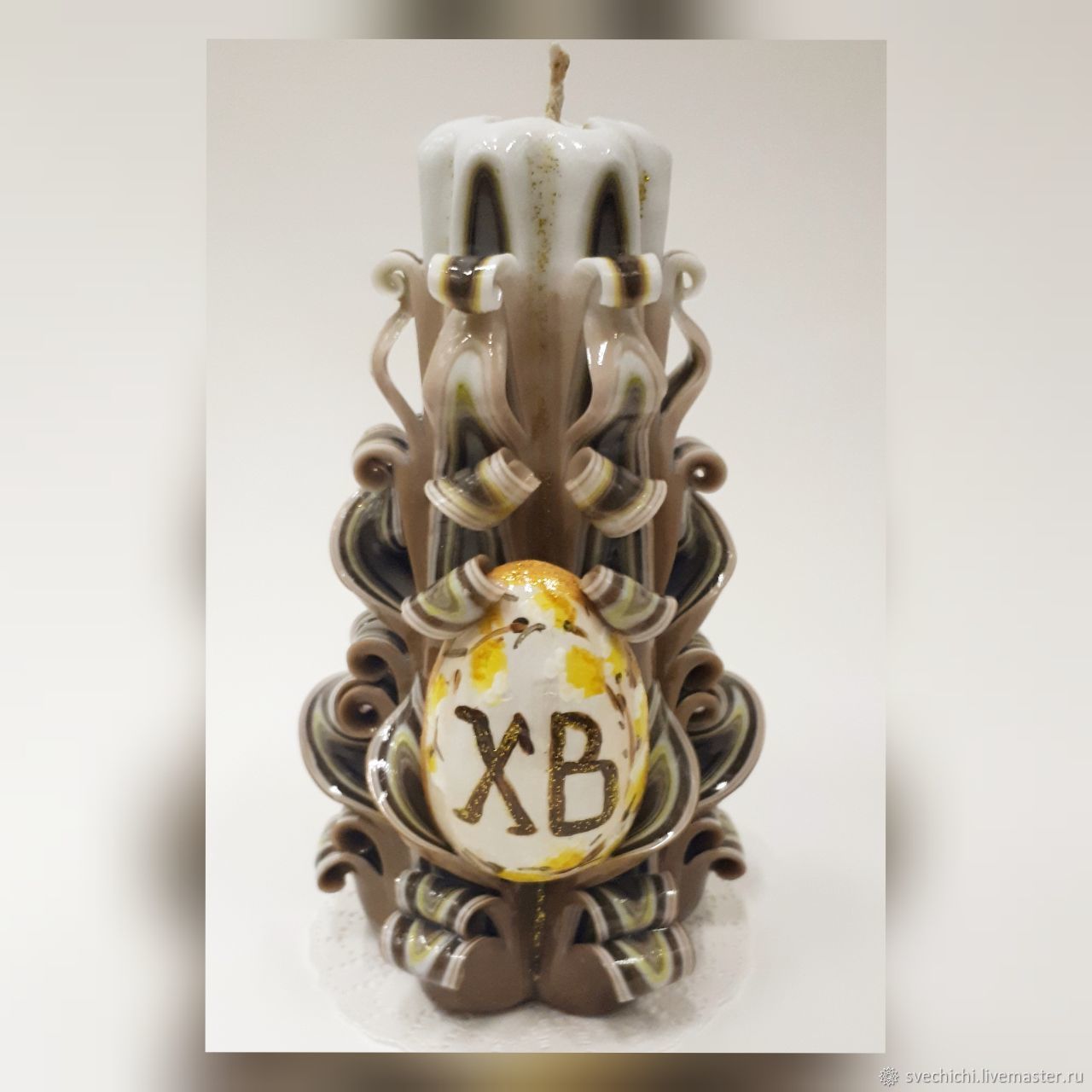 Свечи: Резная декоративная "Пасхальная " свеча 17 см купить в интернет ...