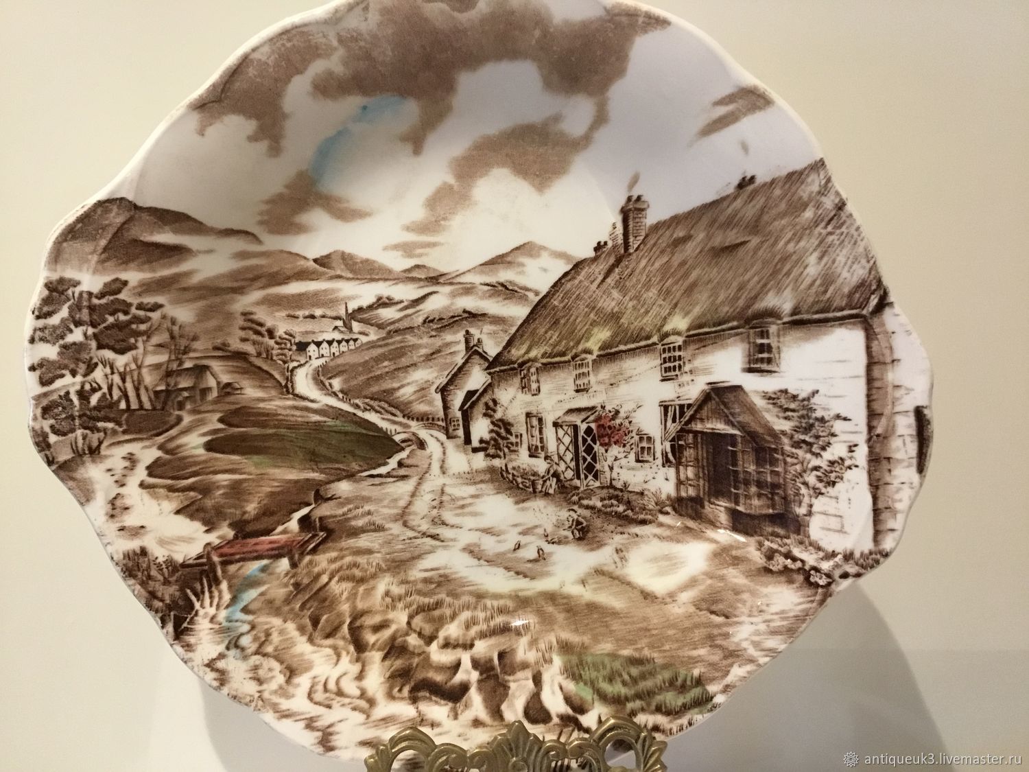 Винтаж: Большая тарелка. Англия. Staffordshire. Фарфор.БЕСПЛАТНАЯ ...