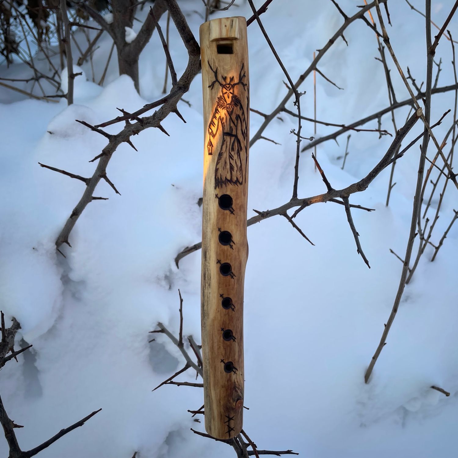 Лесная флейта "Страж чащобы" из ивы в тональности А 432 Hz купить в ...