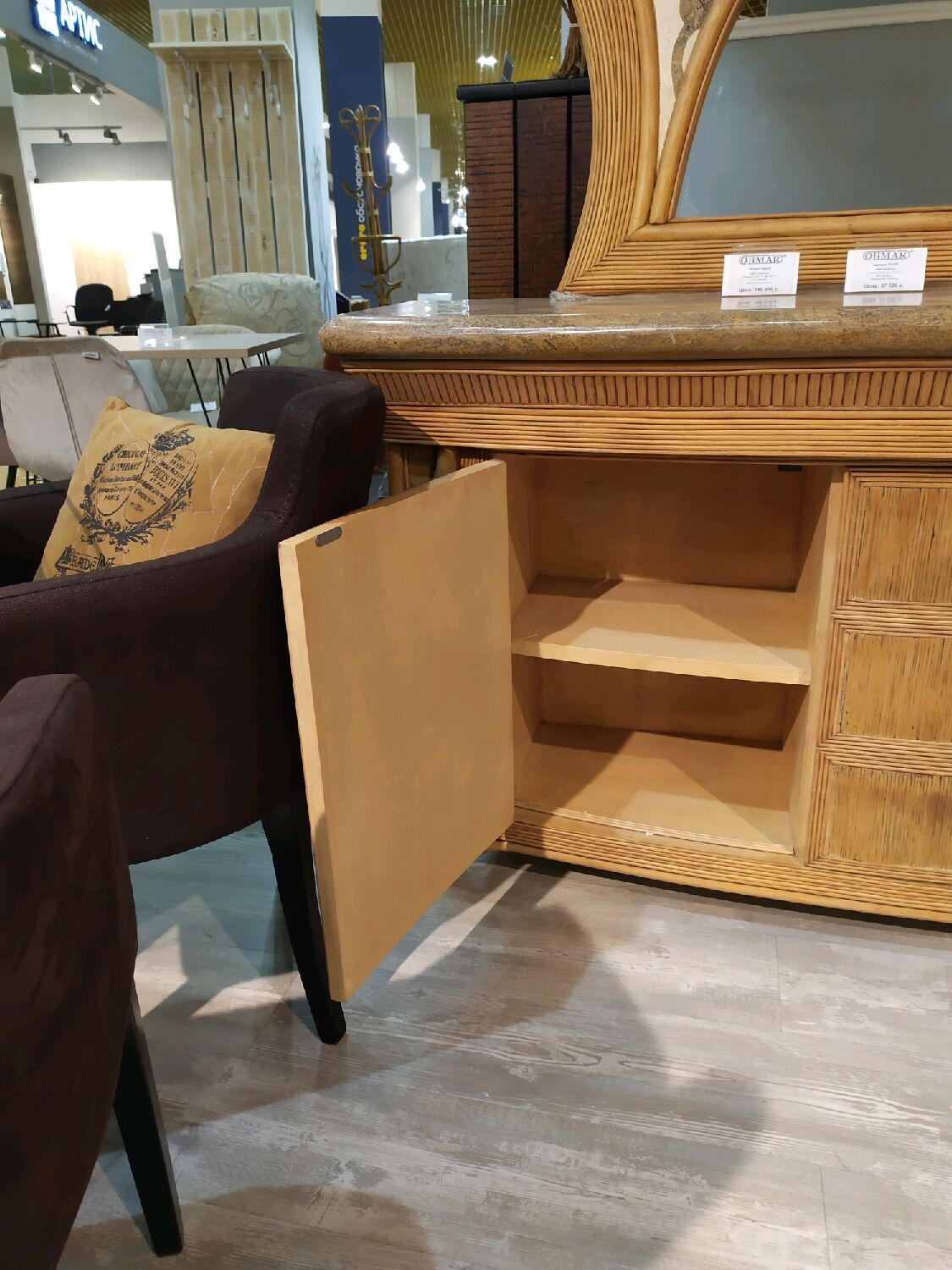 Буфет TAUPE из нат. ротанга с камнем в интернет-магазине на Ярмарке ...