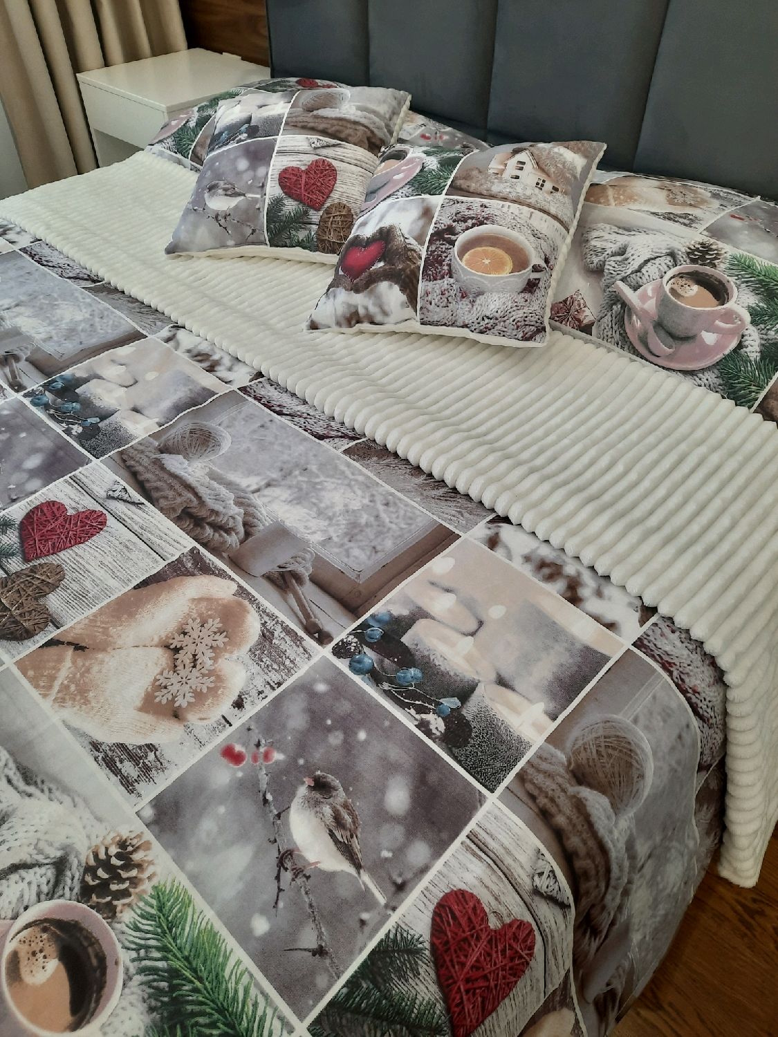 Покрывало "Зимний вечер" на заказ в интернет-магазине Ярмарка Мастеров ...