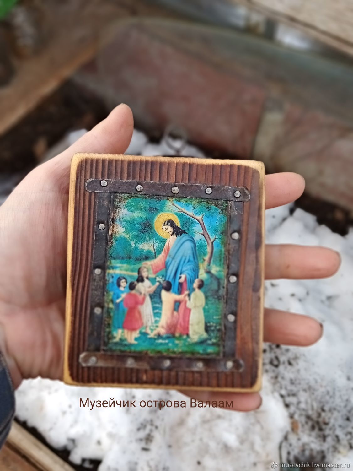 Икона Христос, благословляющий детей. икона в подарок семье. детская ...