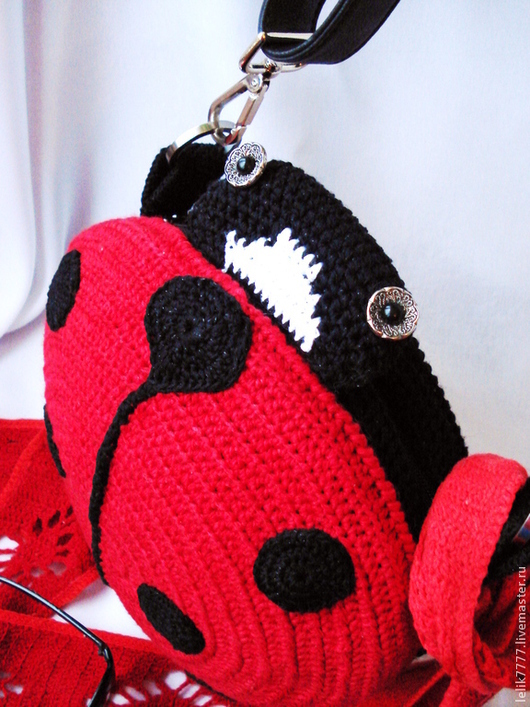 Купить Сумка "Жучок" - ярко-красный, божья коровка, сумка божья коровка ...