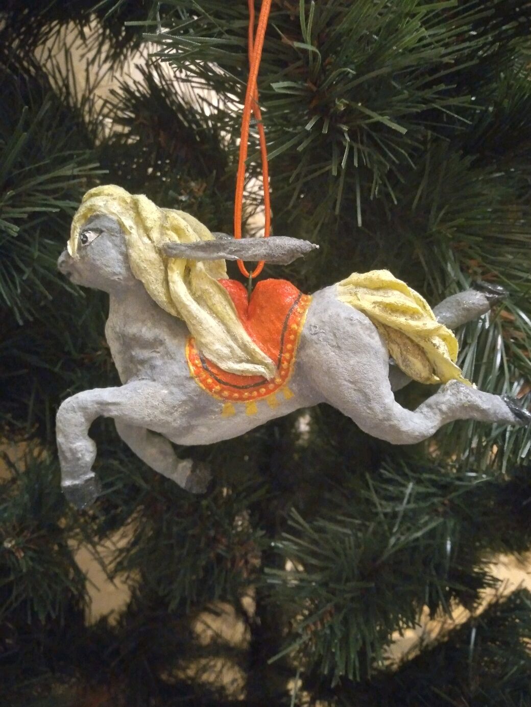 Ватная елочная игрушка Конек горбунок в интернет-магазине Ярмарка ...