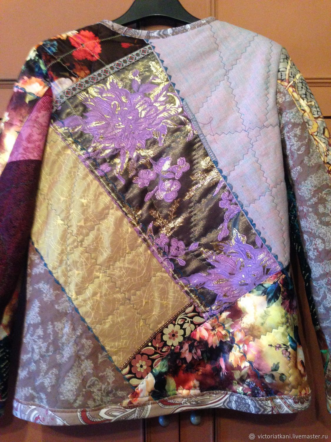 Куртки: Куртка стеганная Цветочки – купить на Ярмарке Мастеров ...