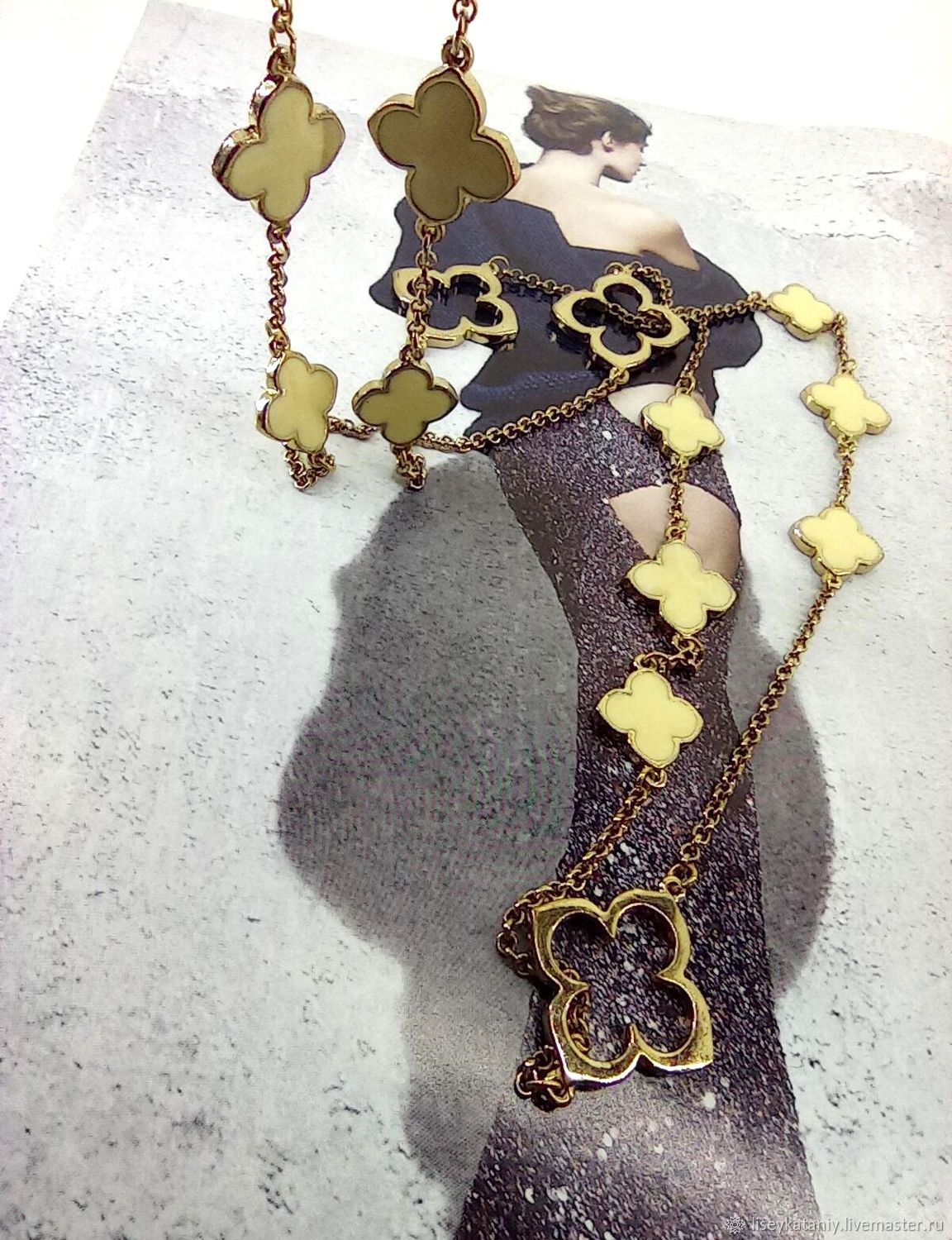 Винтаж: Колье в стиле Ван Клиф. США купить в интернет-магазине Ярмарка ...