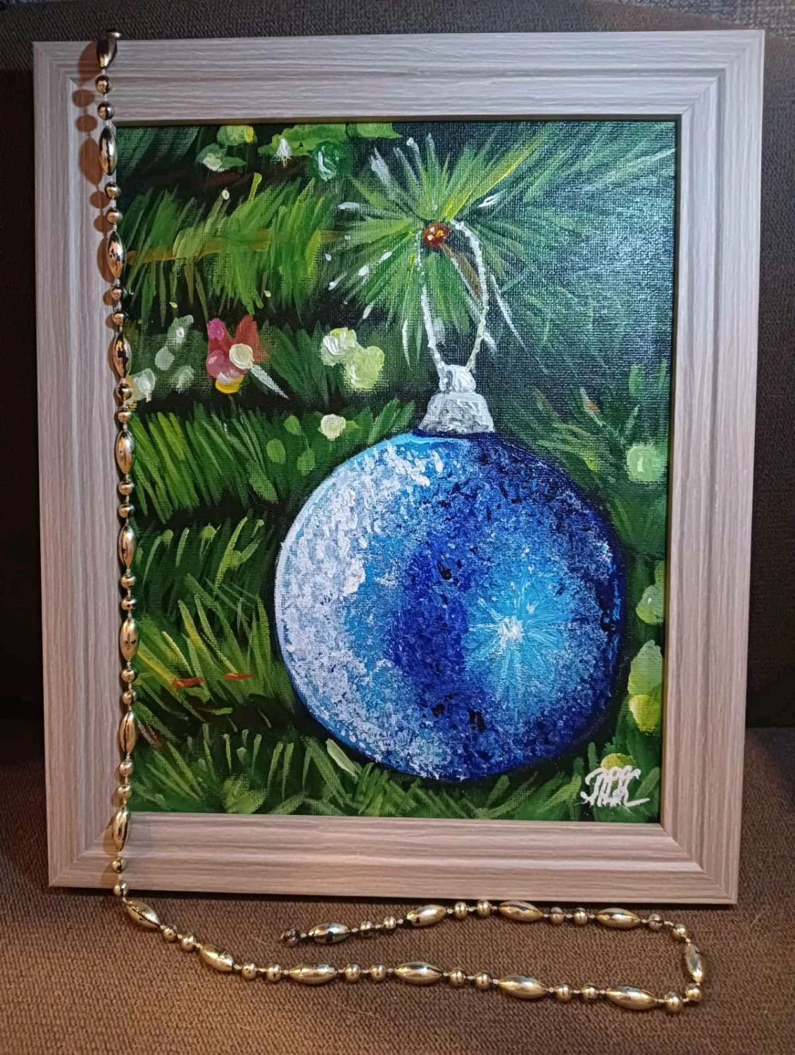 Картина "Новогодний шарик" в интернет-магазине Ярмарка Мастеров по цене ...