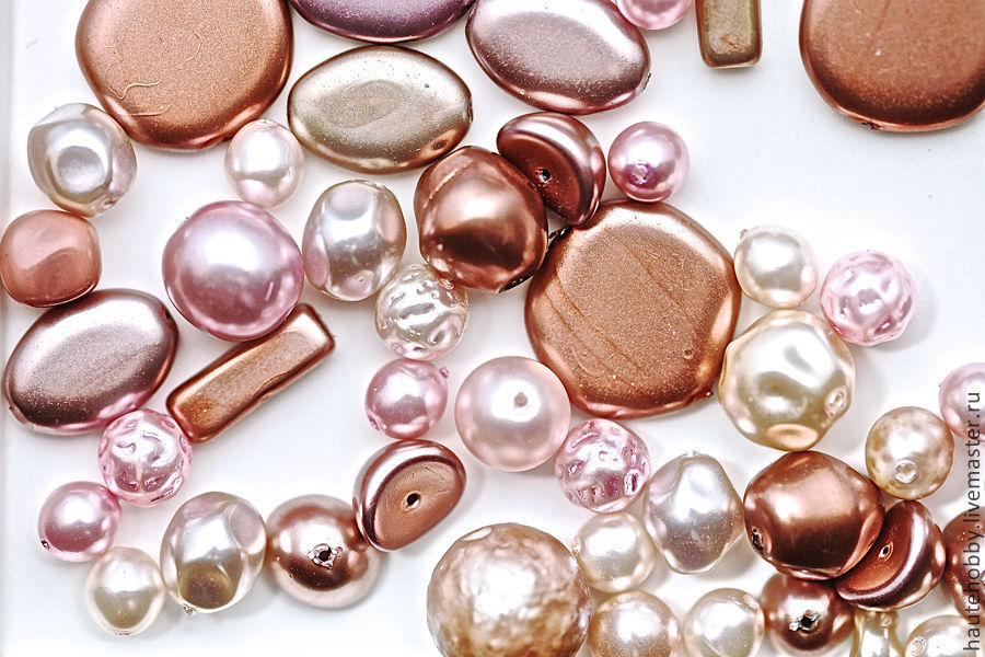 Czech Glass Pearl Mix - Pink в интернет-магазине на Ярмарке Мастеров ...