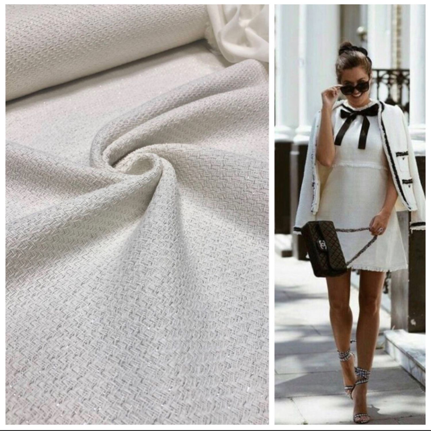 Ткань твид стиль «Шанель» в интернет-магазине Ярмарка Мастеров по цене ...