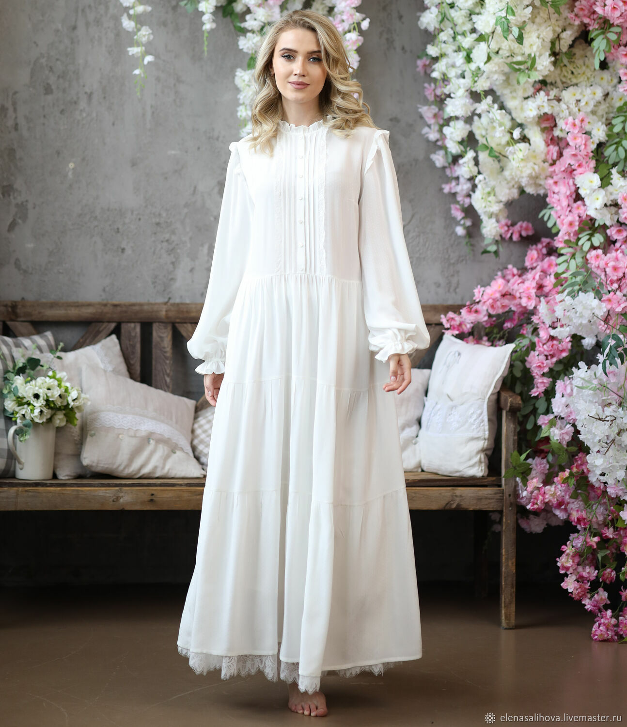 Платье из нежной вискозы жаккард – купить на Ярмарке Мастеров – RG6C2RU ...