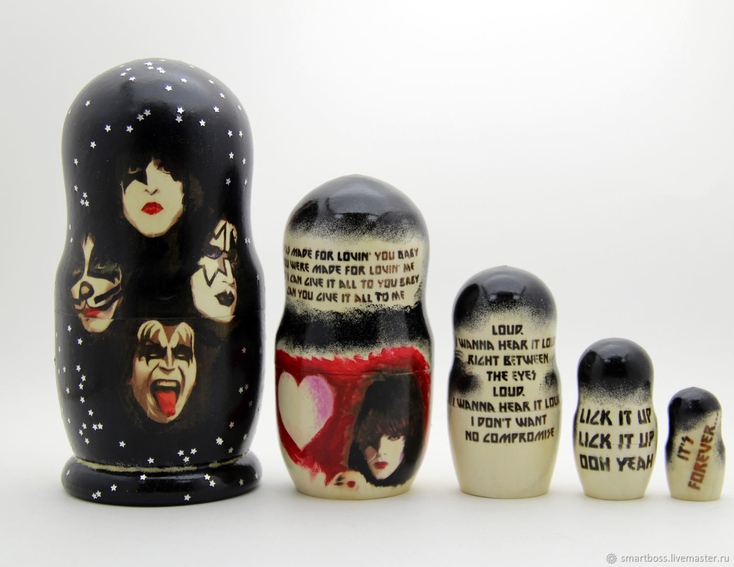 Матрешки: группа Kiss в интернет-магазине Ярмарка Мастеров по цене 2500 ...