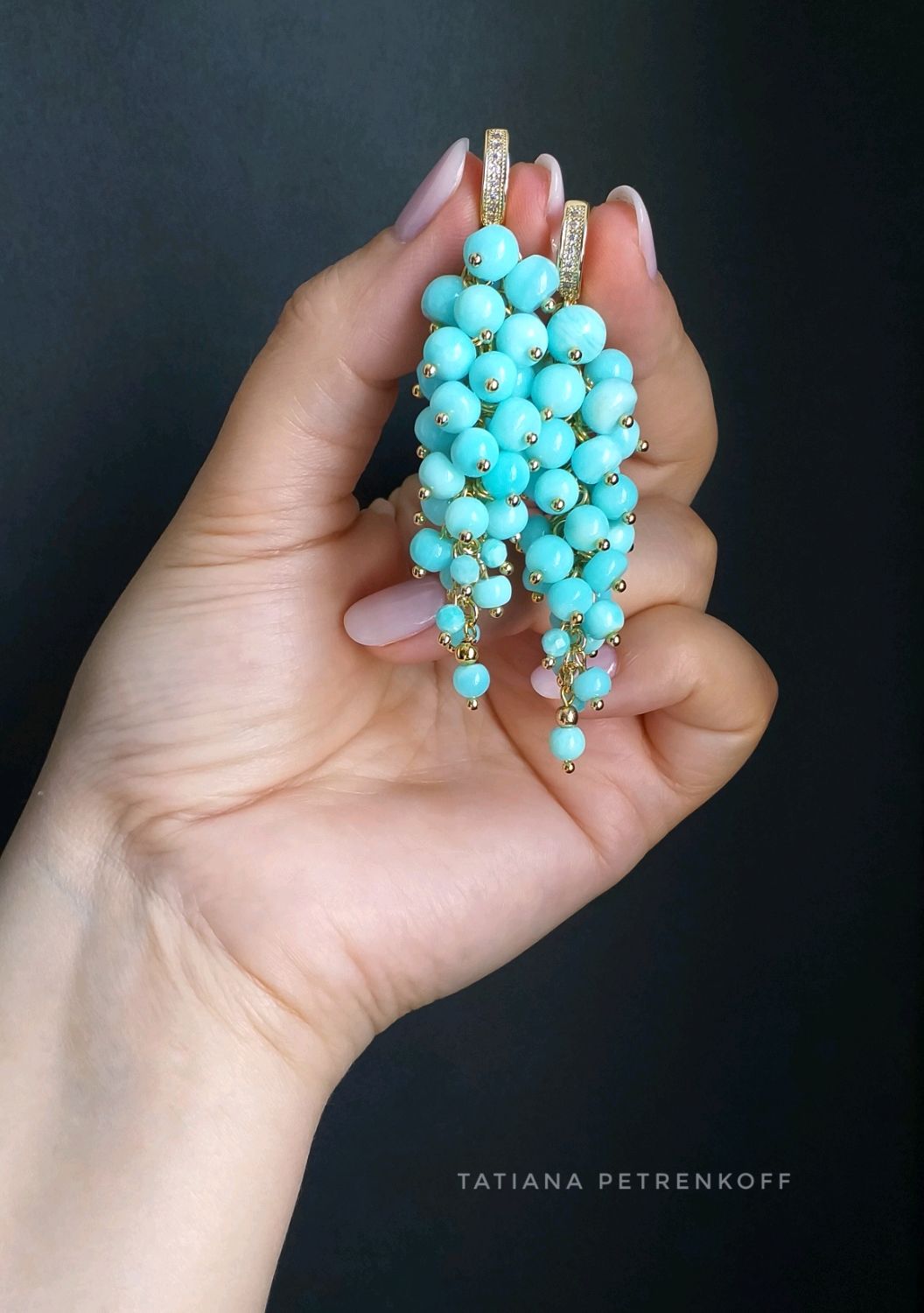 "Там, где мечты..." Перуанский голубой опал, 24К – заказать на Ярмарке ...