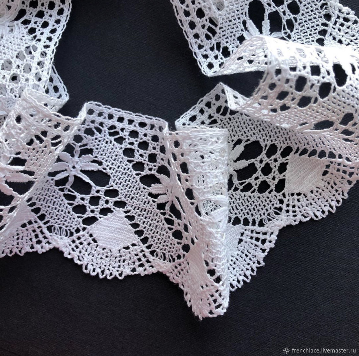 Английское вязаное кружево L0452/б - 7,5 см - БЕЛЫЙ купить в интернет ...