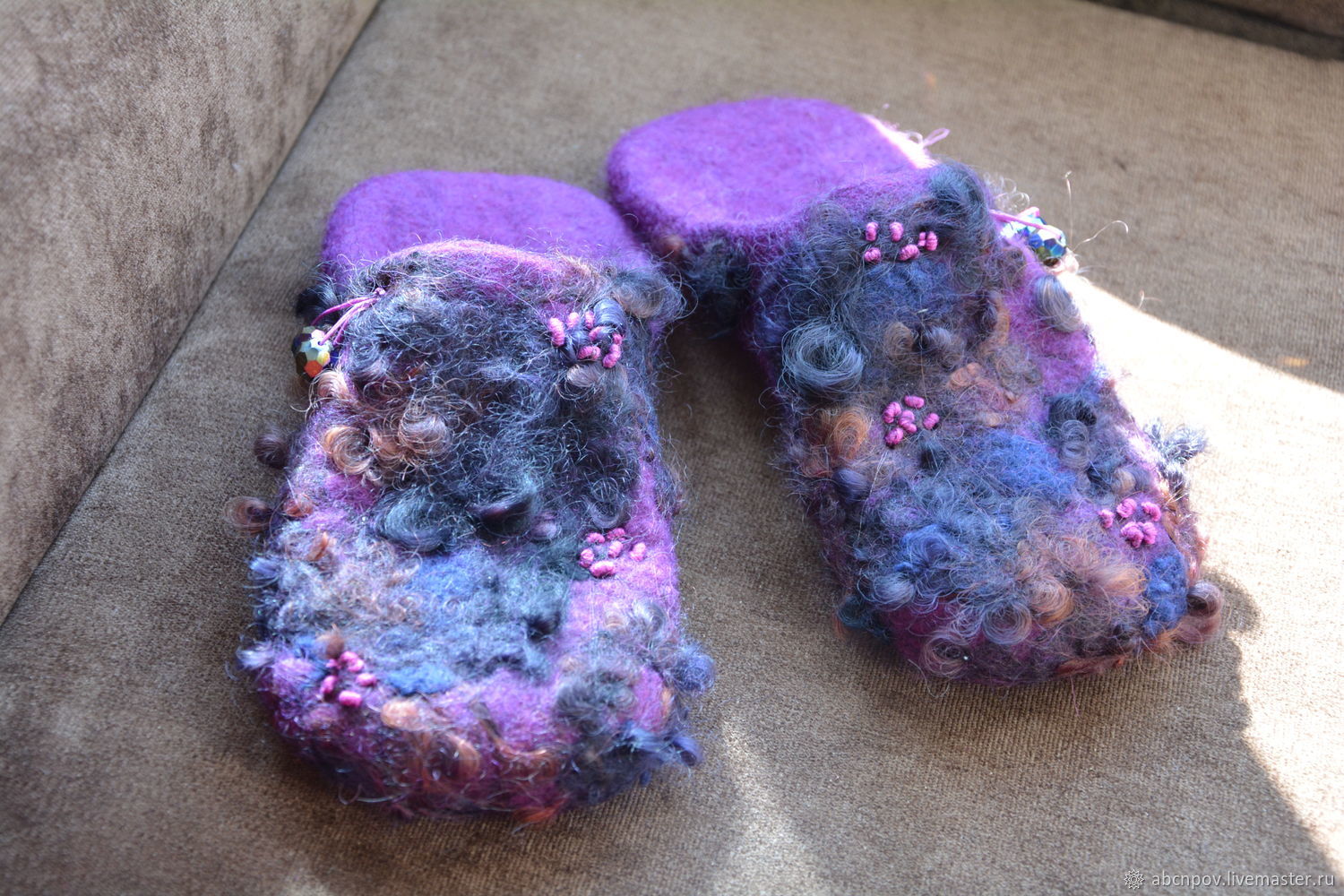 Тапочки-шлепки "Черничное варенье" для малышки в интернет-магазине на ...