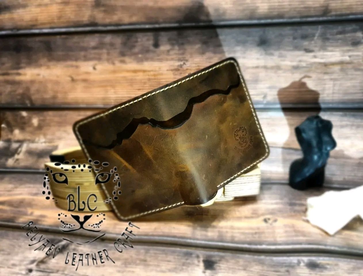 Картхолдер кожаный из кожи кардхолдер портмоне кошелек холдер для карт ...