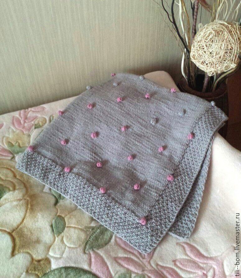 Вязанный плед "Pink bubbles" в интернет-магазине на Ярмарке Мастеров ...