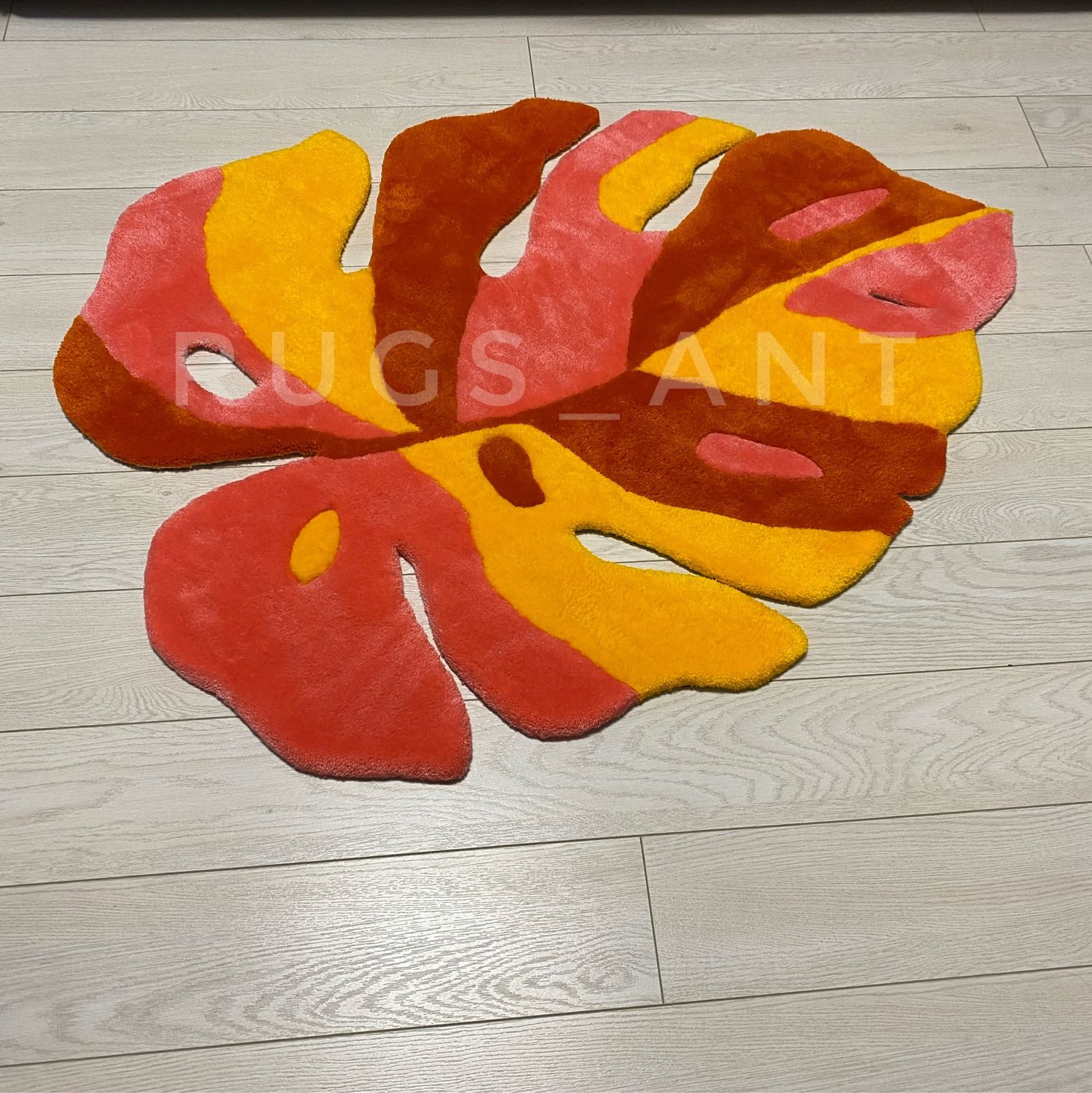 Тафтинговый ковер «Лист» в интернет-магазине Ярмарка Мастеров по цене ...