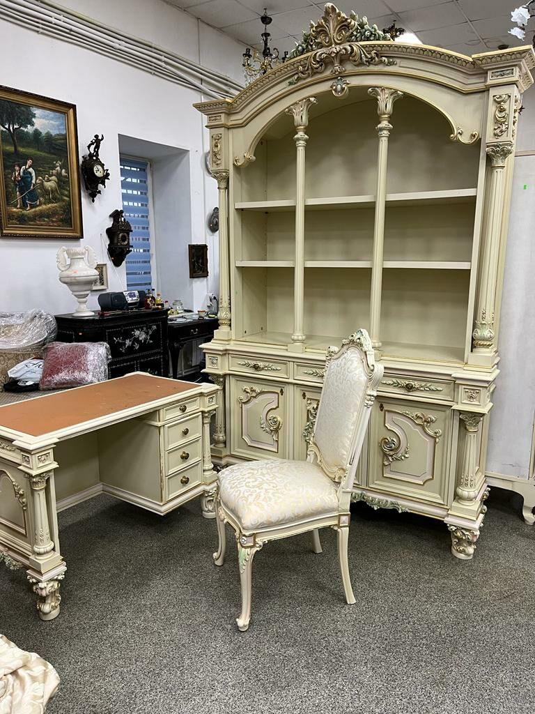 Винтаж: Книжный шкаф стол стул Silik Италия купить в интернет-магазине Ярмарка Мастеров по цене ...