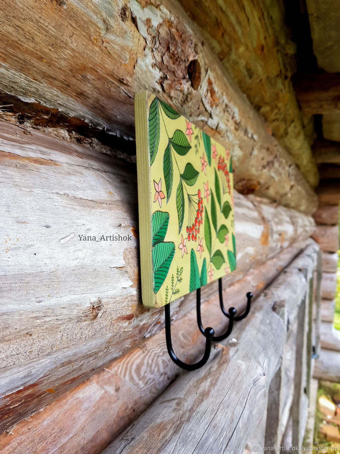 Ключница деревянная Вешалка настенная для одежды Вешалка деревянная купить в интернет магазине