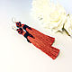 Серьги-кисти Красные в интернет-магазине на Ярмарке Мастеров | Серьги ...