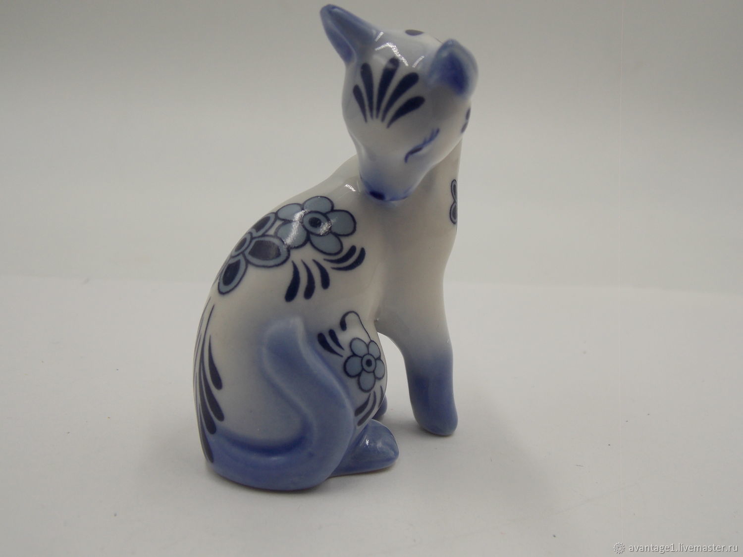 Винтаж: Котик Deft Blue & White Винтажная коллекционная фигурка .04 ...