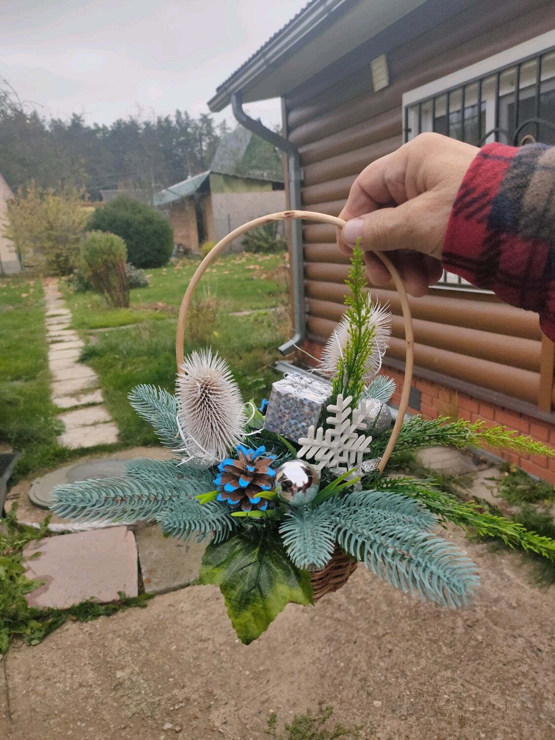 Новогодняя композиция в корзинке в интернет-магазине на Ярмарке ...