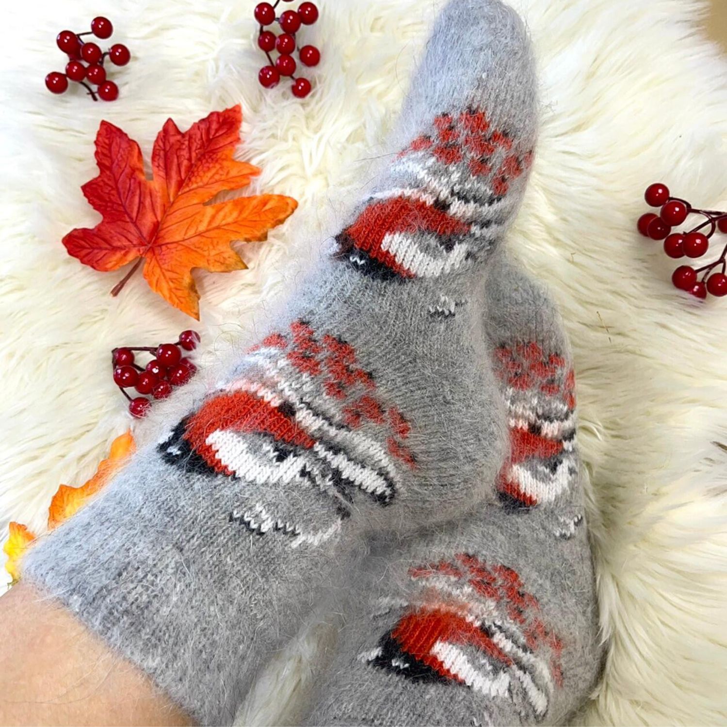Женские пуховые носки СНЕГИРИ Теплые вязаные носки женские купить в ...