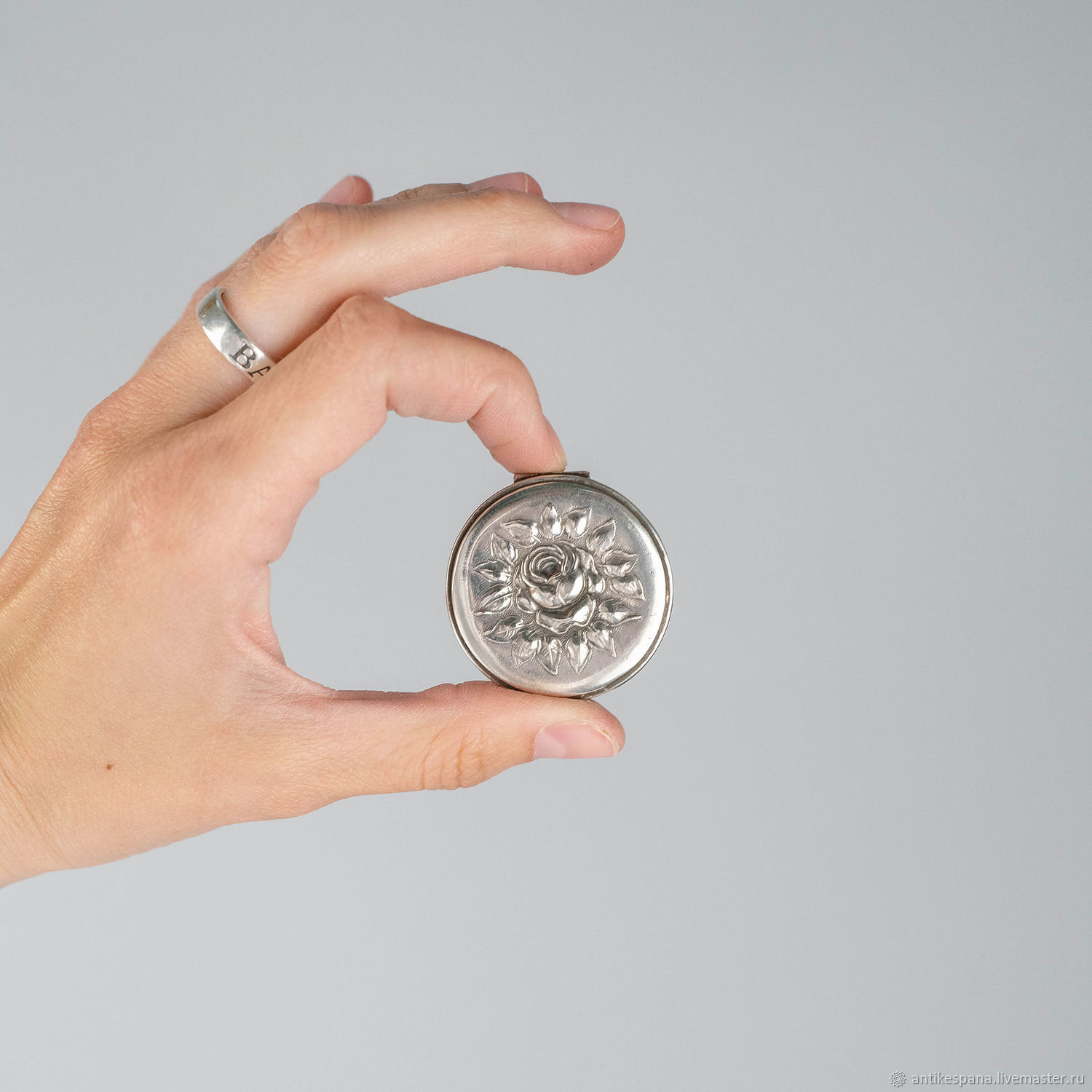 Винтаж: Серебро таблетница с розой купить в интернет-магазине Ярмарка ...
