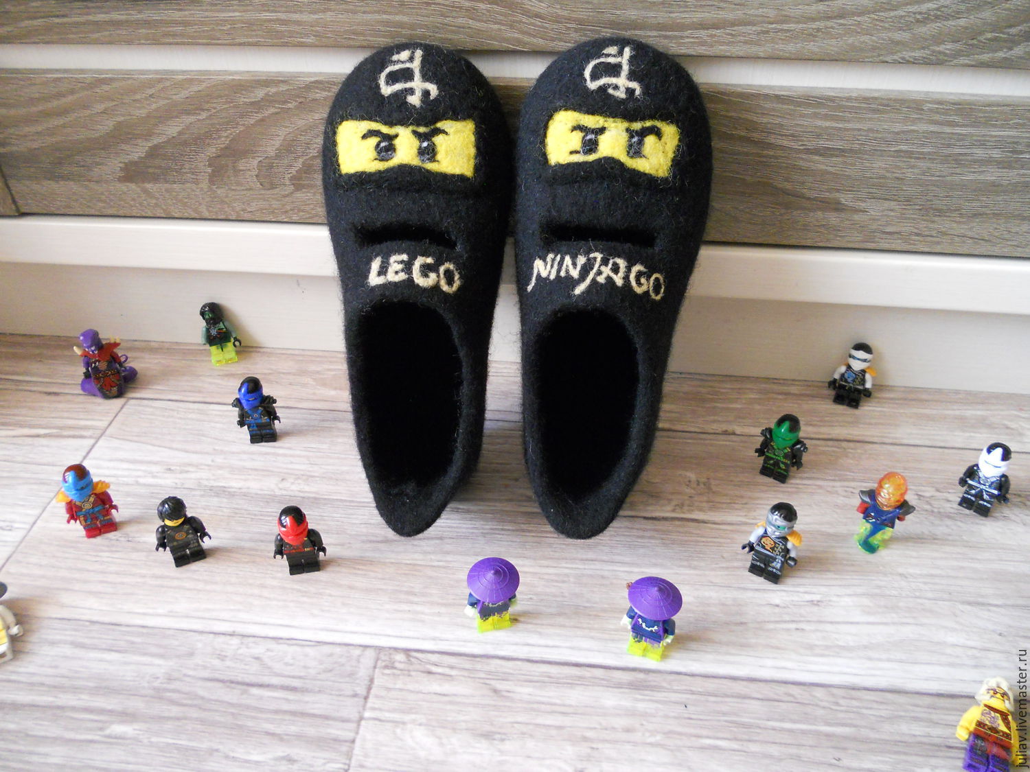 Валяные тапочки "Лего Ниндзяго" в интернет-магазине на Ярмарке Мастеров ...