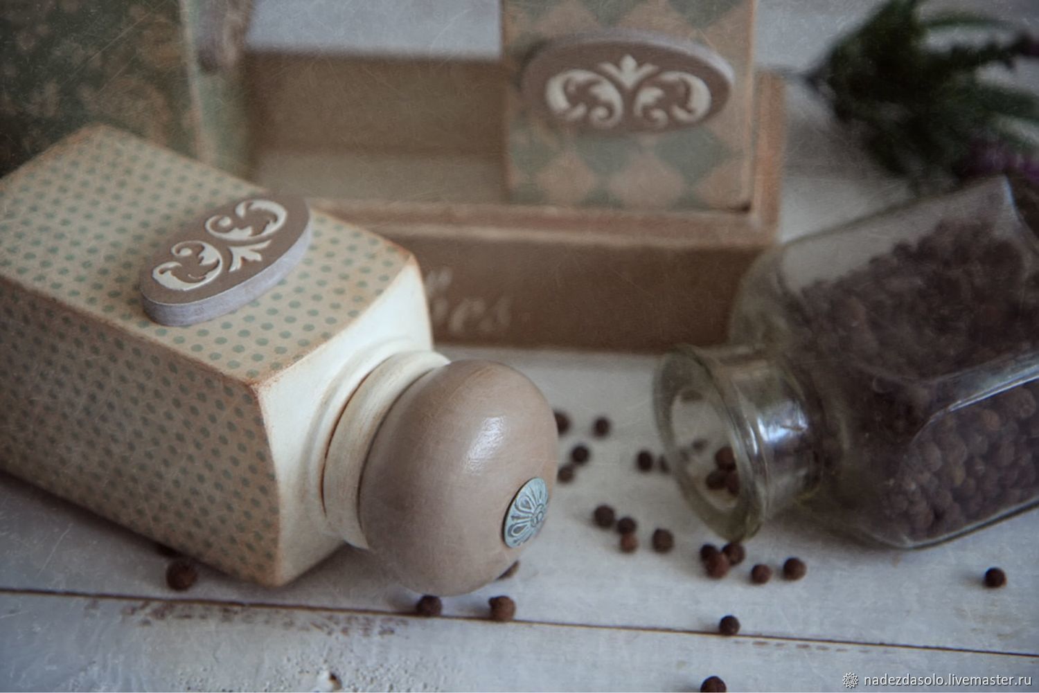 Баночки для специй Mint summer. Баночки для специй декупаж – заказать ...