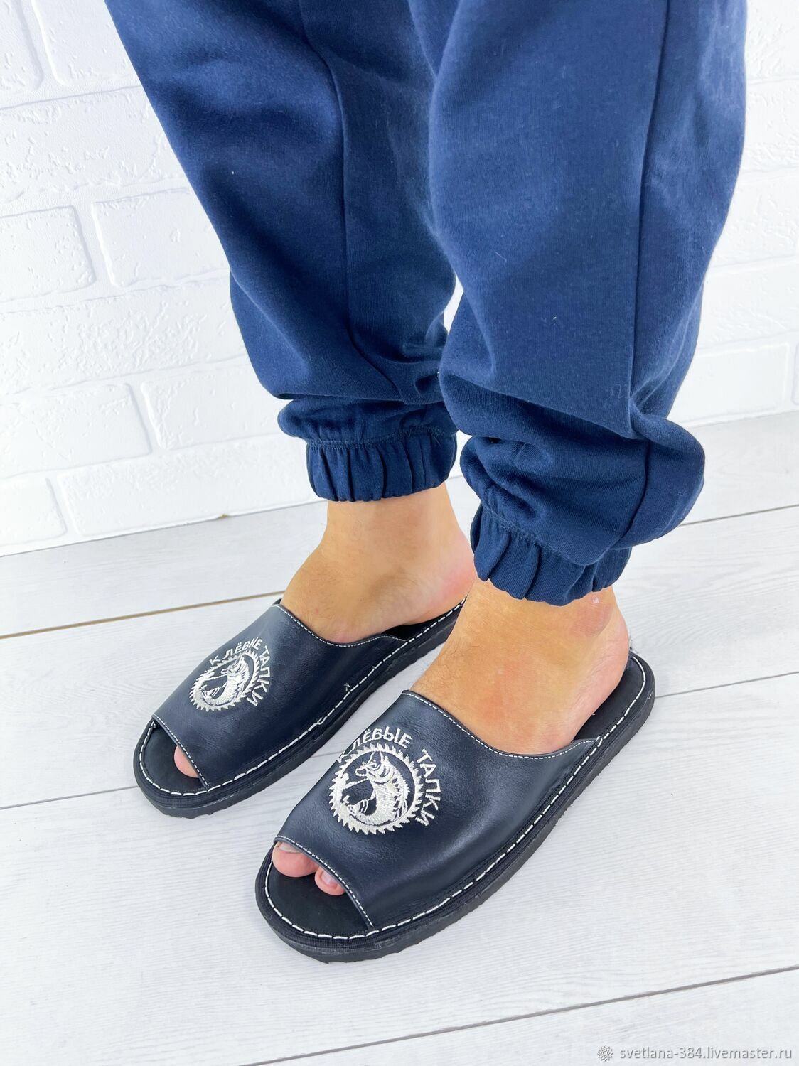 Тапочки кожаные мужские в интернет-магазине Ярмарка Мастеров по цене ...