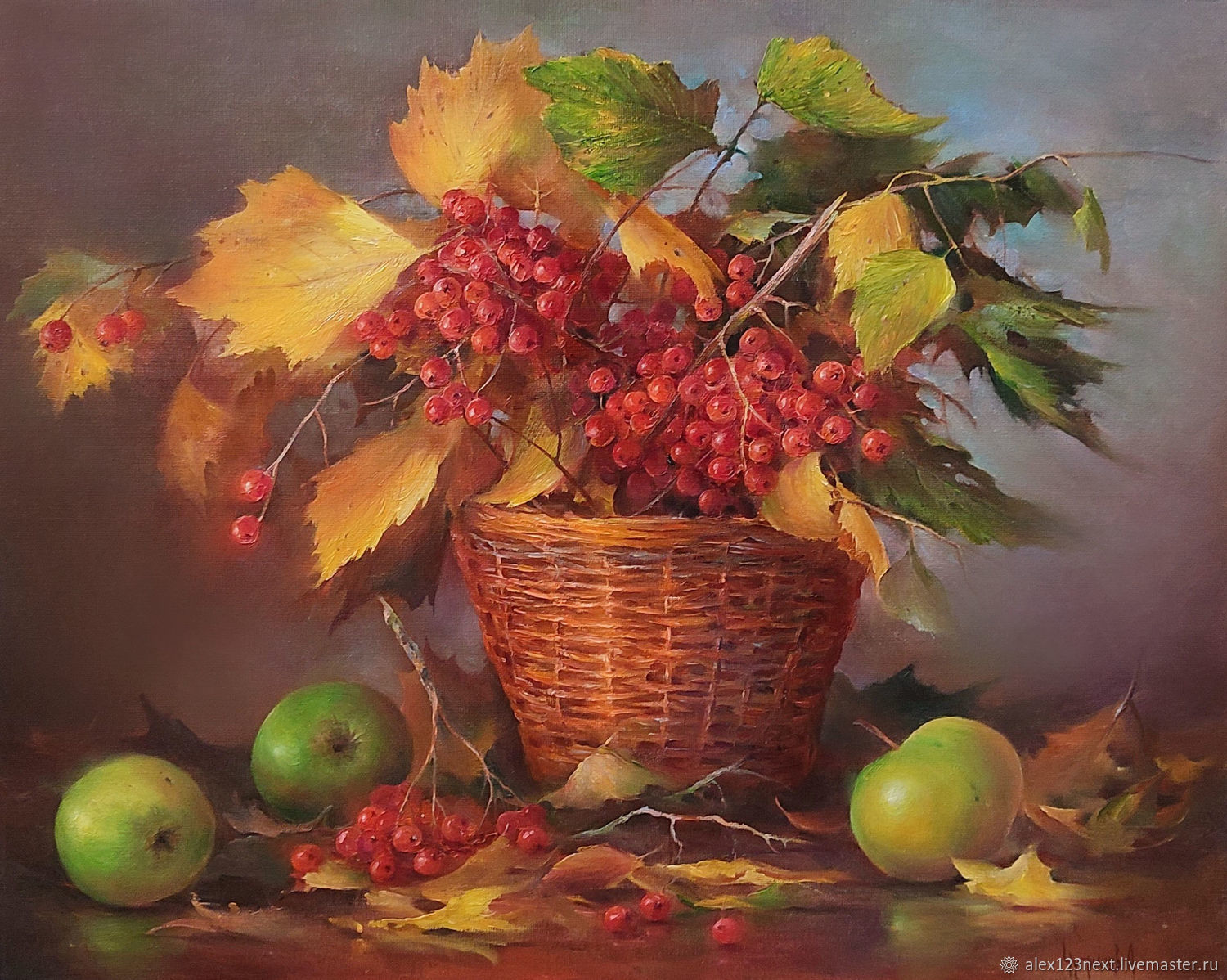 Картина маслом "Осенний натюрморт" на заказ в интернет-магазине Ярмарка Мастеров по цене 11500 ...