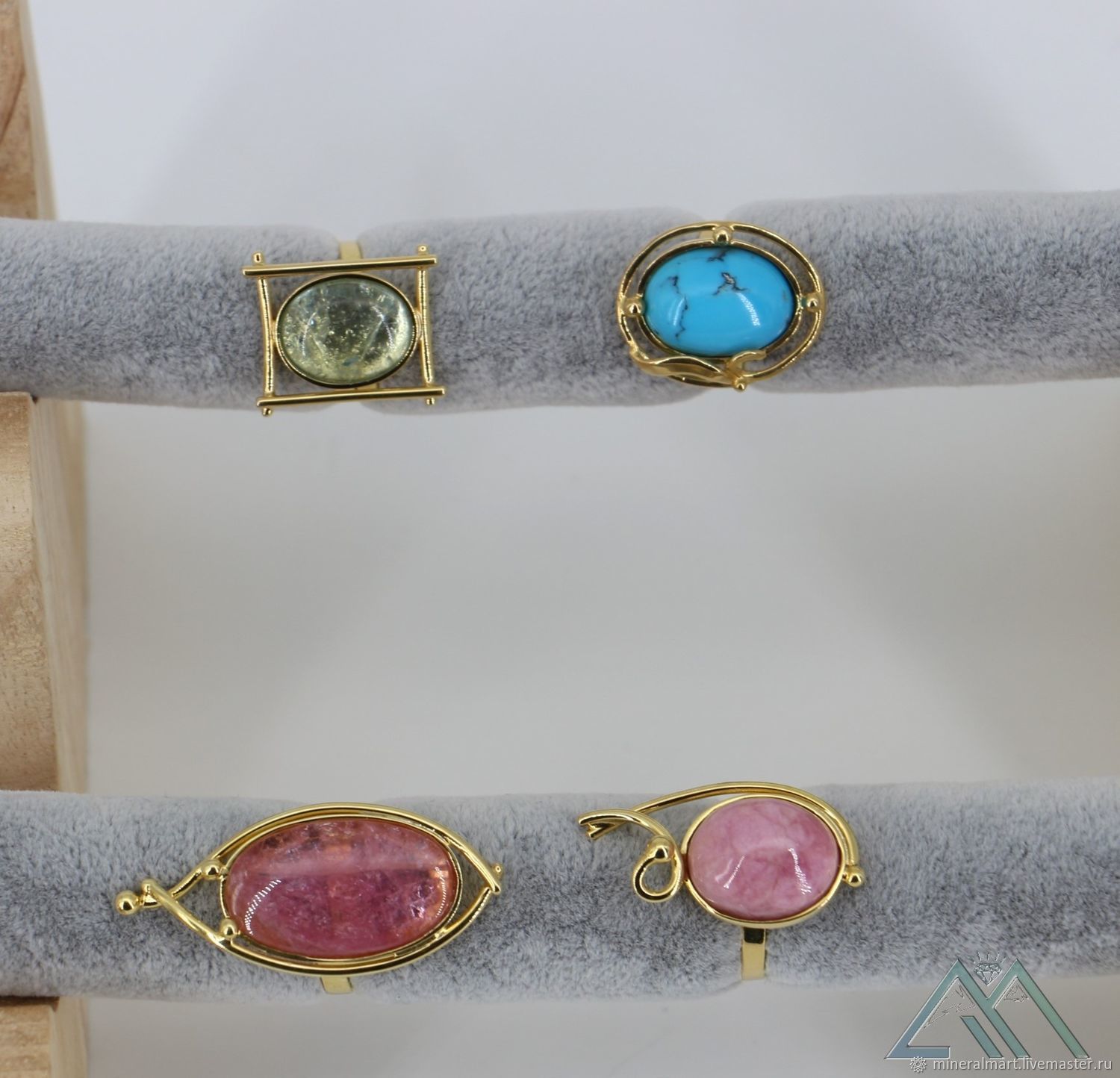 Кольца: Турмалин, Аквамарин, Бирюза в интернет-магазине Ярмарка Мастеров по цене 8000 ...
