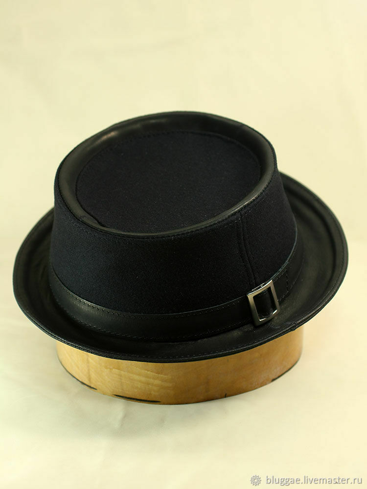 Шляпа порк пай из шерсти и кожи PPH-45 купить в интернет-магазине Ярмарка Мастеров по цене 7000 ...