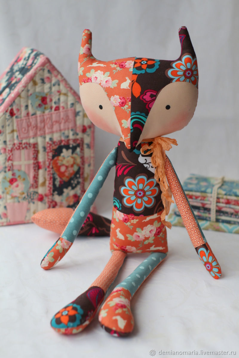Тиильда лиса, Patchwork, Tilda fox, Rag doll Tilda,Fox toy, Orange fox ...