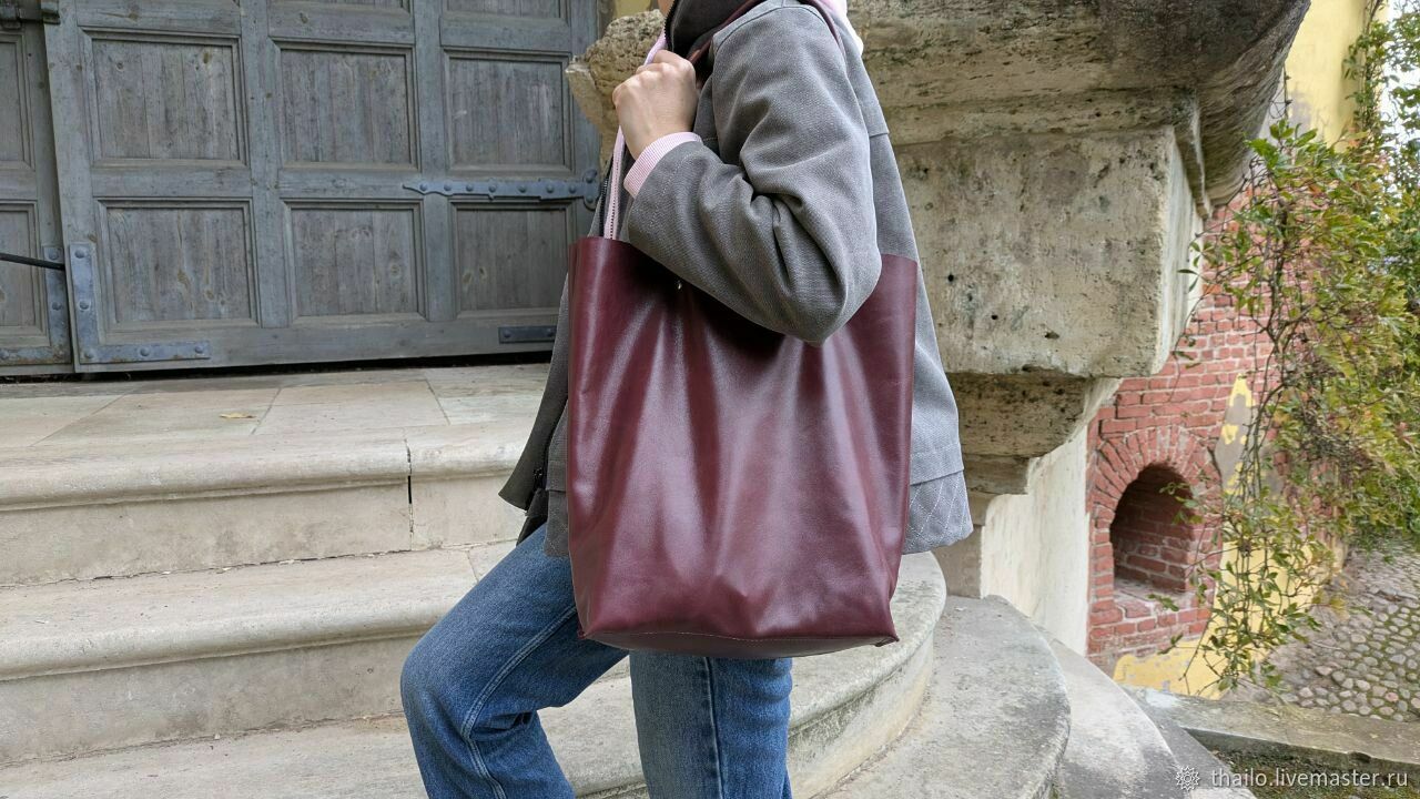 Сумка-шоппер натуральная кожа в интернет-магазине Ярмарка Мастеров по ...