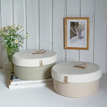 Корзины – купить на Ярмарке Мастеров | Ручная работа и хенд мейд