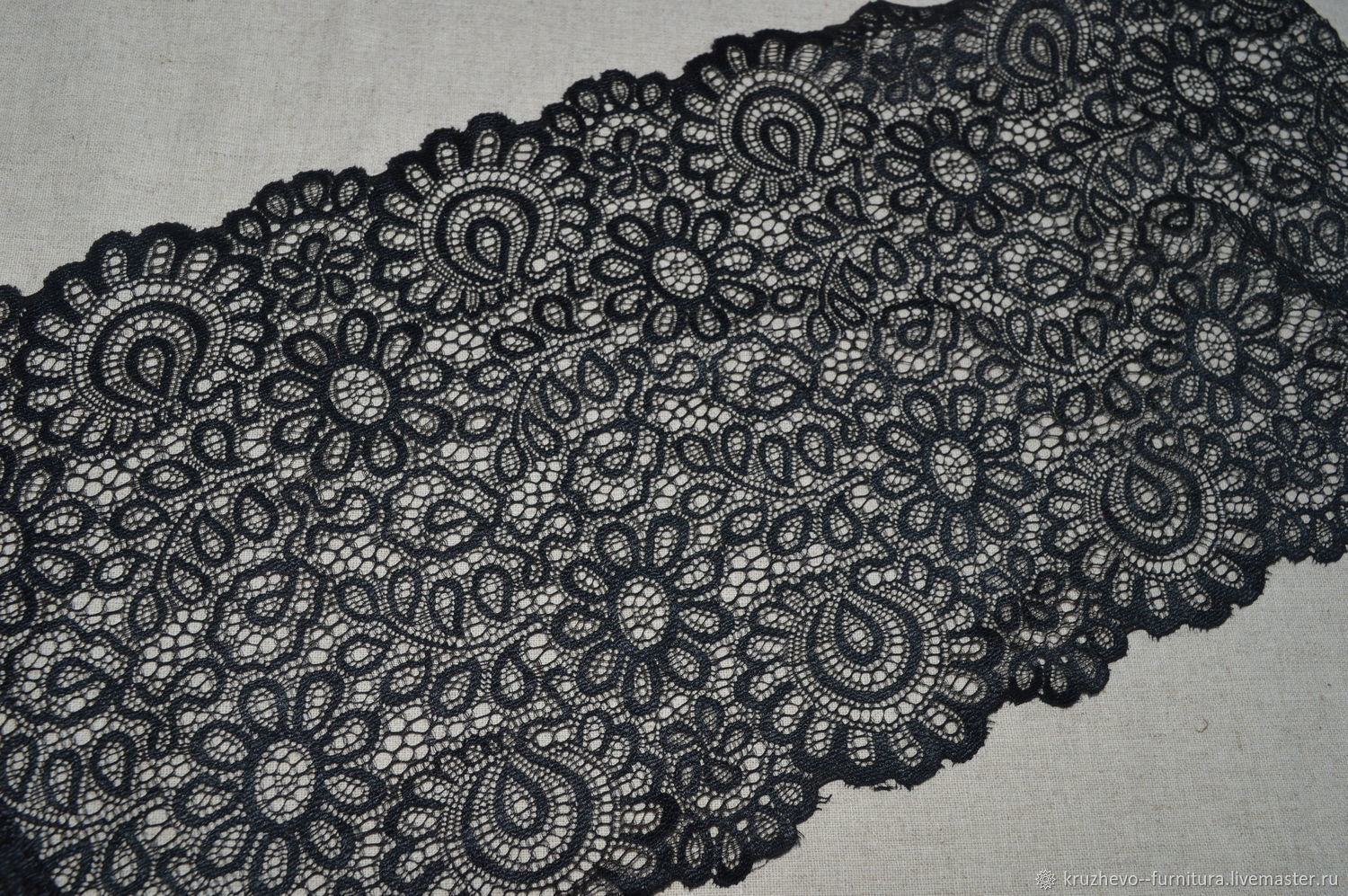 Кружево: Кружево элатичное черное "Вологодское" купить в интернет ...