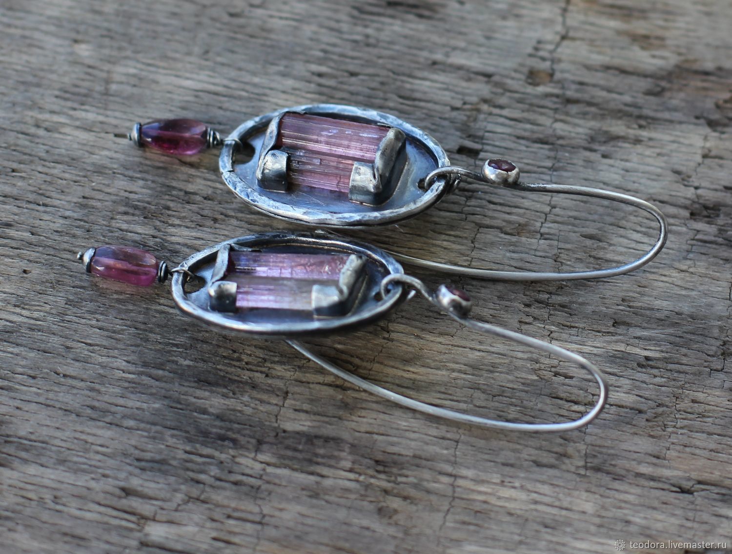 Crystal roses Серьги с турмалиными и рубинами РВ – заказать на Ярмарке ...