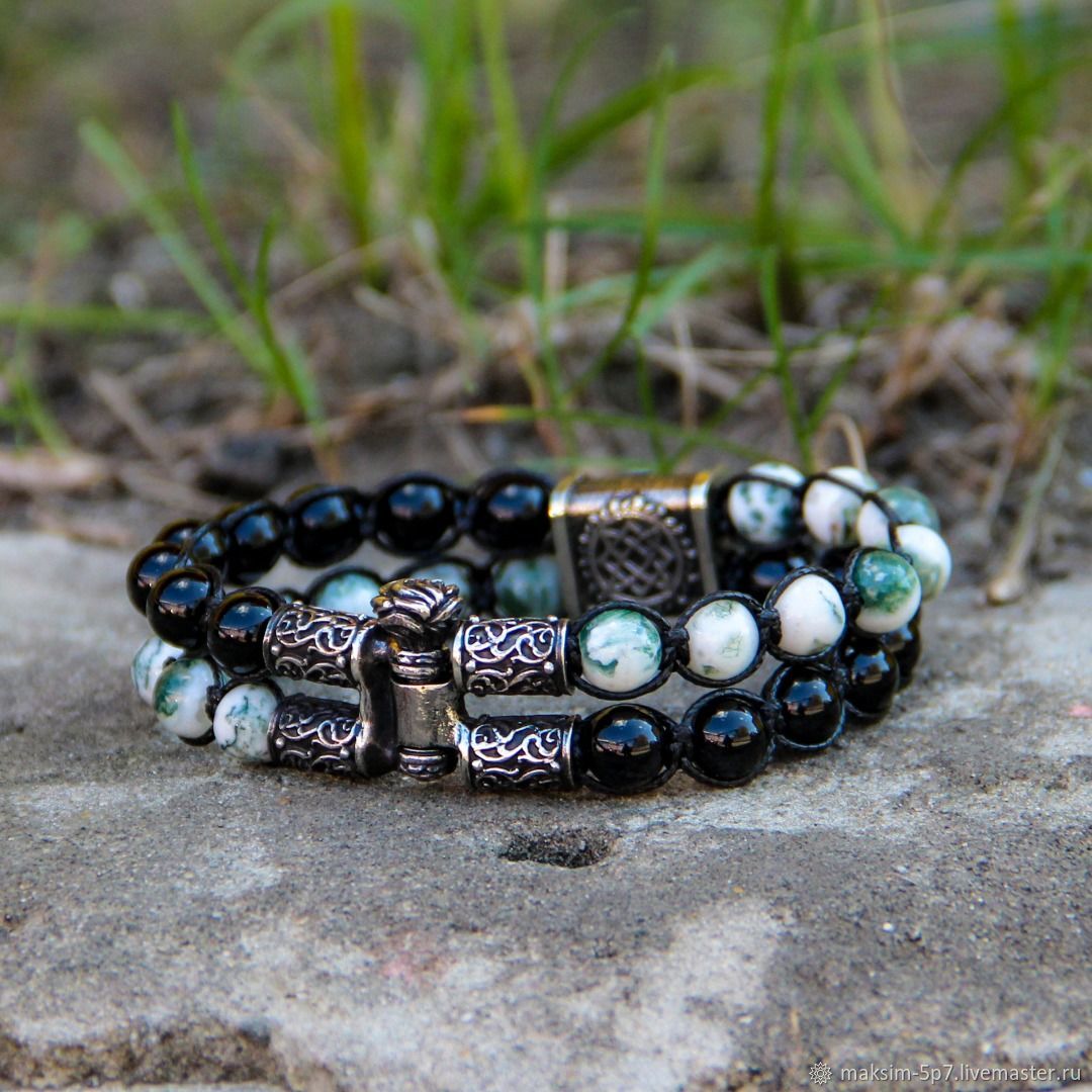 Славянский браслет мужской из камней браслет из агата в интернет ...