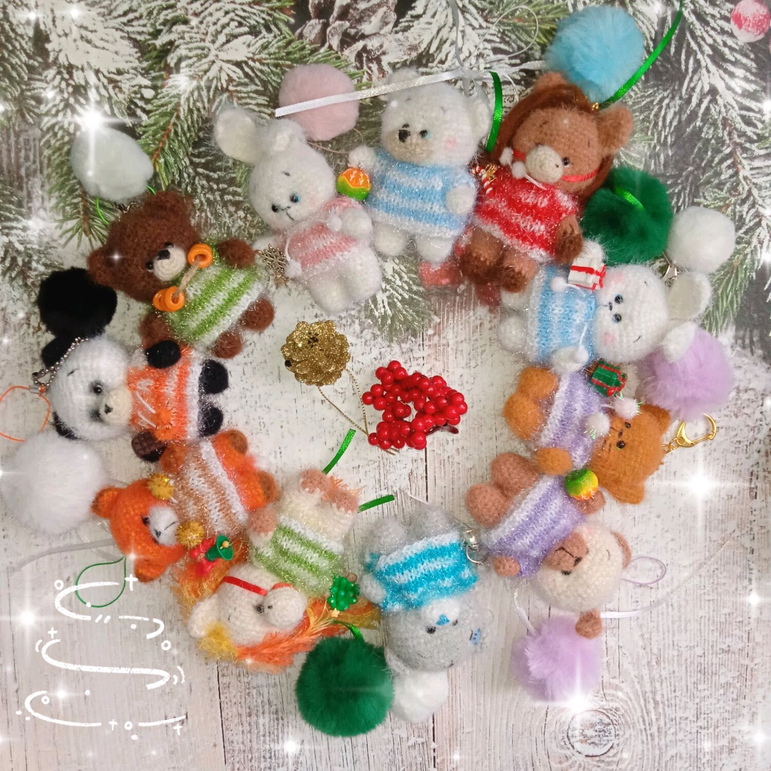 Вязаные зверушки- брелоки, новогодние на заказ в интернет-магазине ...