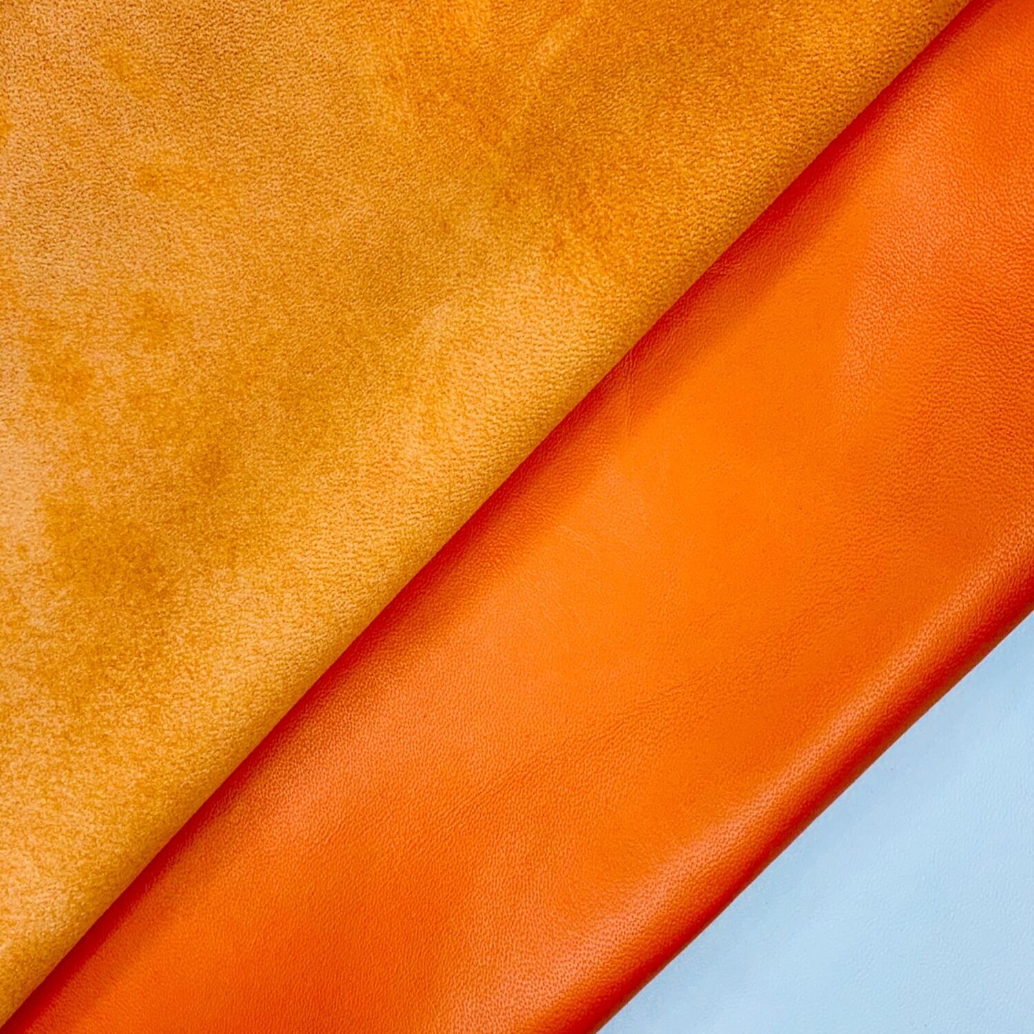 Натуральная кожа овчина Оранжевая купить в интернет-магазине Ярмарка ...