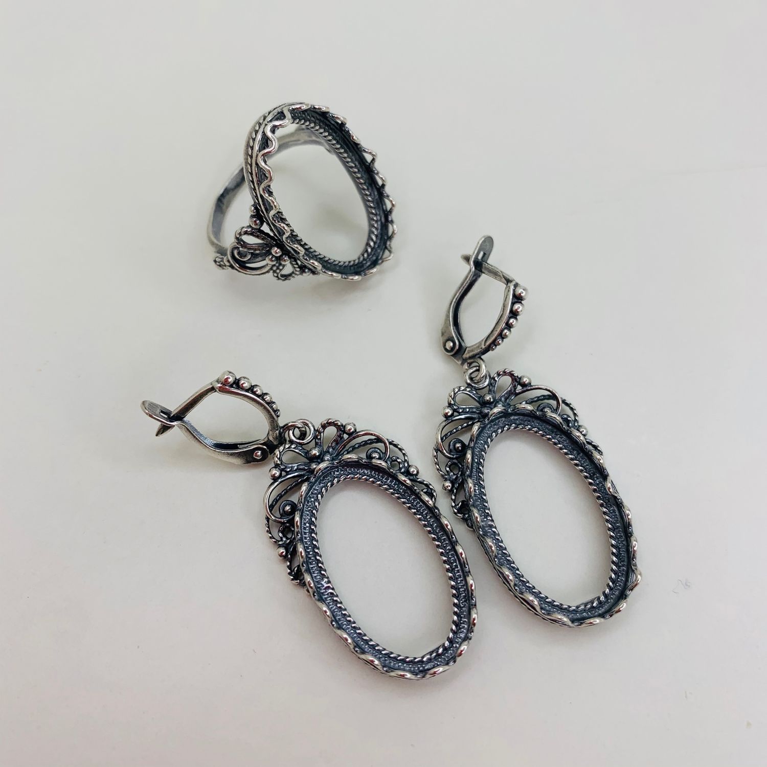 20722 15*22 Фурнитура для бижутерии. Основа для кольца и серёг купить в ...