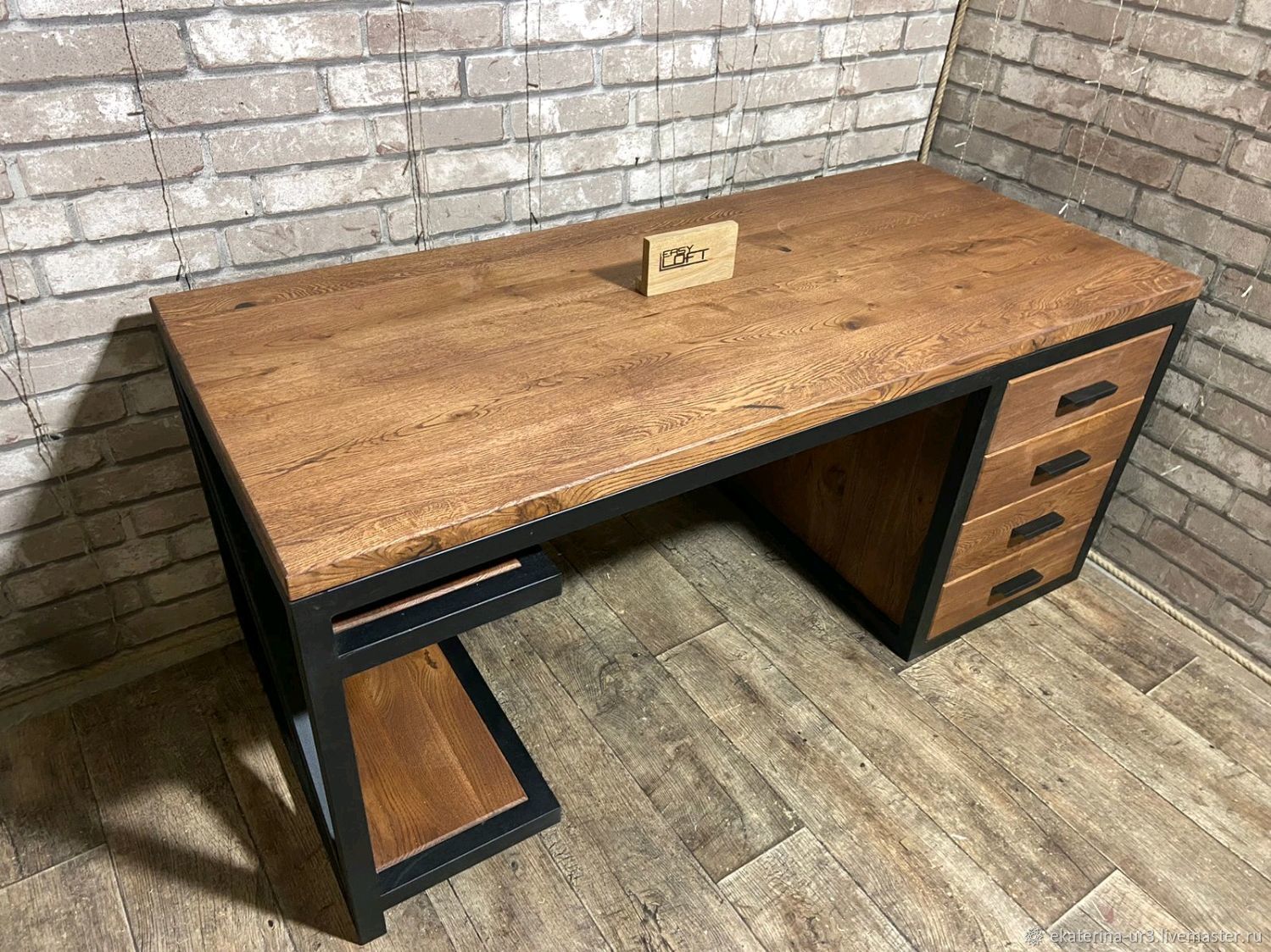 Стол офисный ,письменный с выдвижными ящиками в стиле лофт на заказ в ...