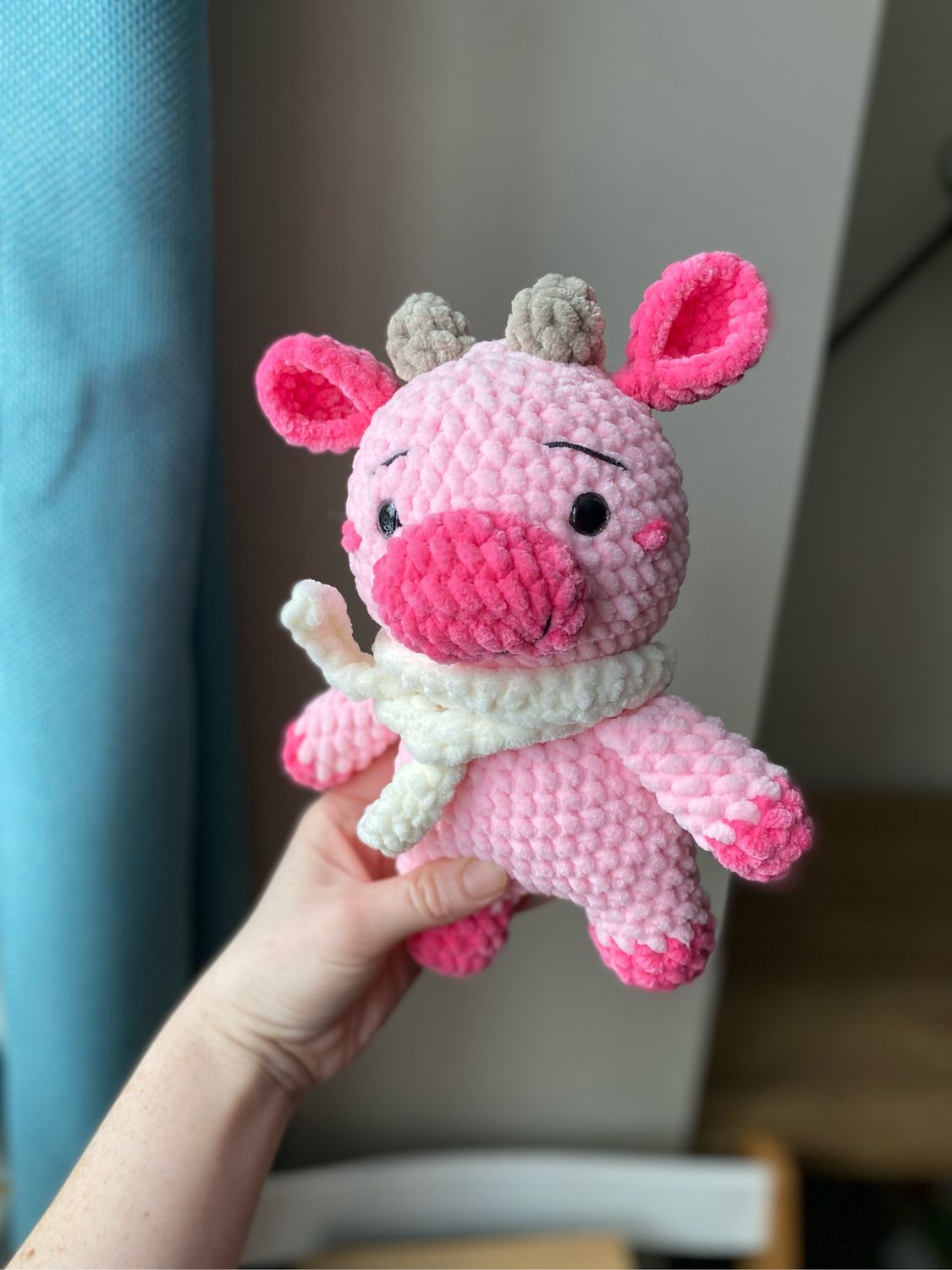 Вязаная мягкая игрушка Корова плюшевая в интернет-магазине на Ярмарке ...