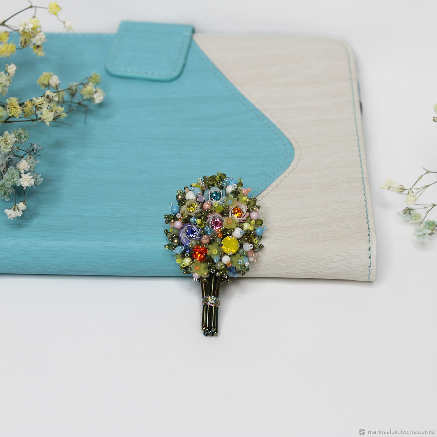 Брошь "Букет" – заказать на Ярмарке Мастеров – QE700RU | Брошь-булавка ...