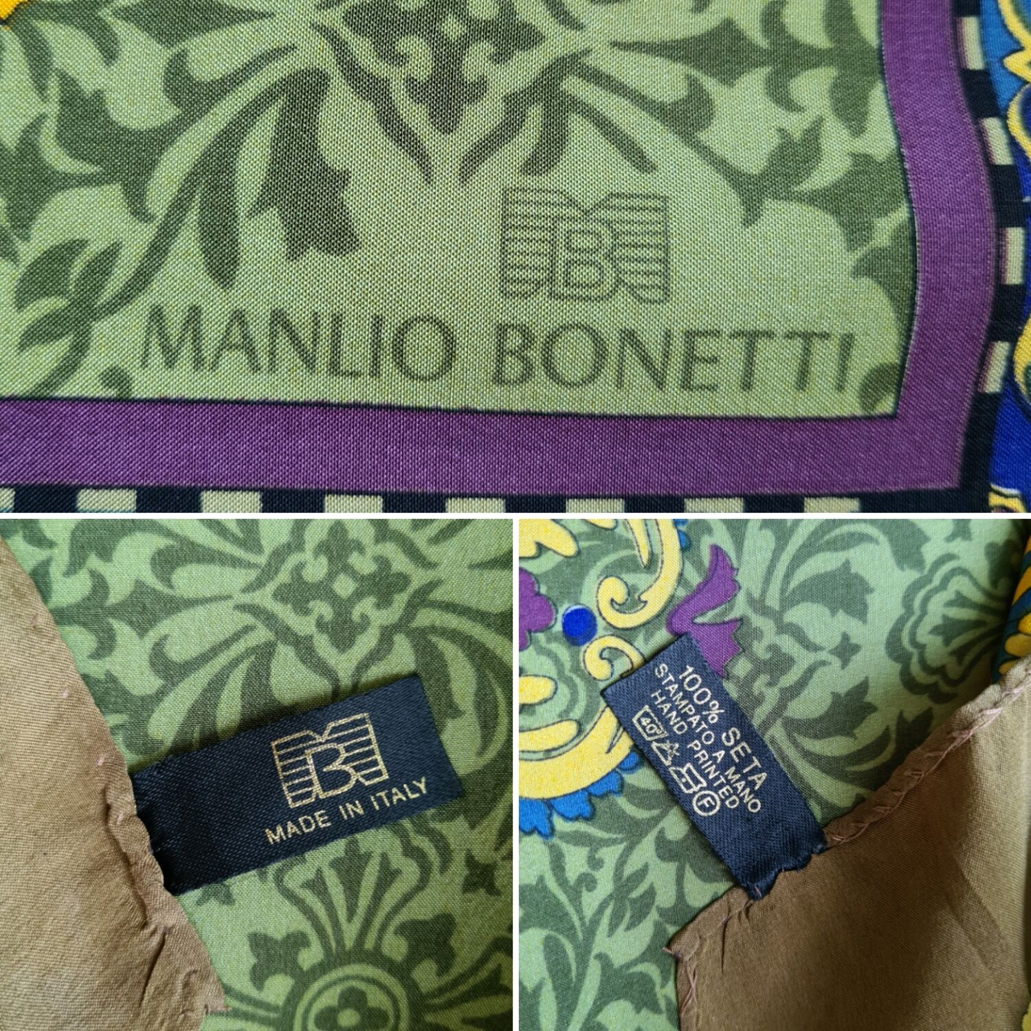 Винтаж: Manlio Bonetti итальянский шёлковый платок – купить на Ярмарке ...